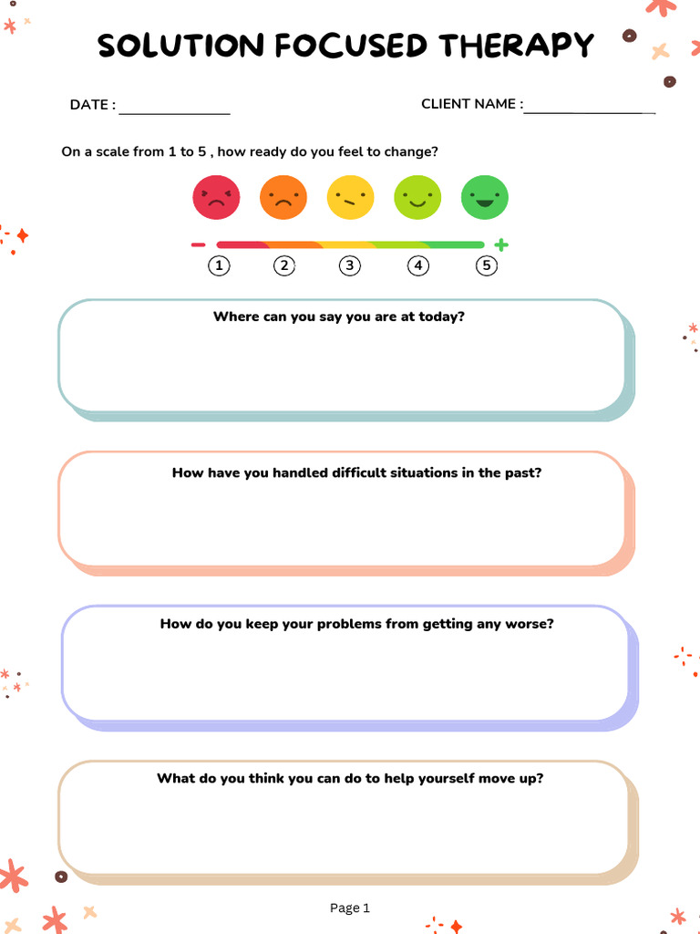 A4 Solution Focused Therapy | PDF | Psychology | Behavioural Sciences
