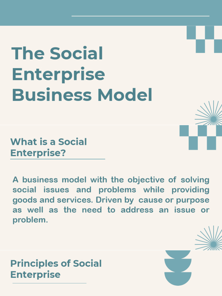 The Social Enterprise Business Model | PDF | Social Enterprise | Business