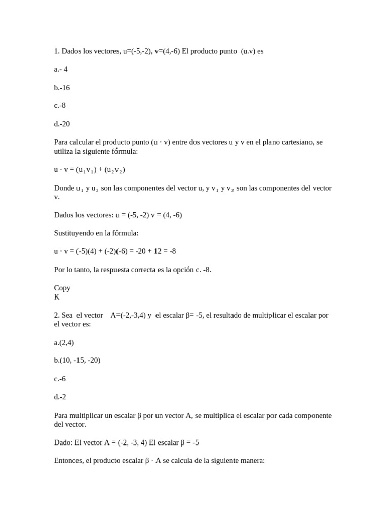 Evalu. Unidad 3 Matematicas | PDF | Vector Euclidiano | Velocidad