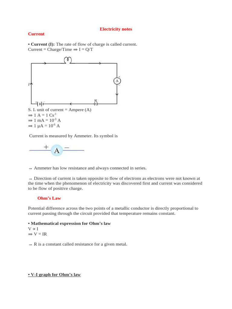 Electricity Concepts and Calculations | PDF | Series And Parallel ...