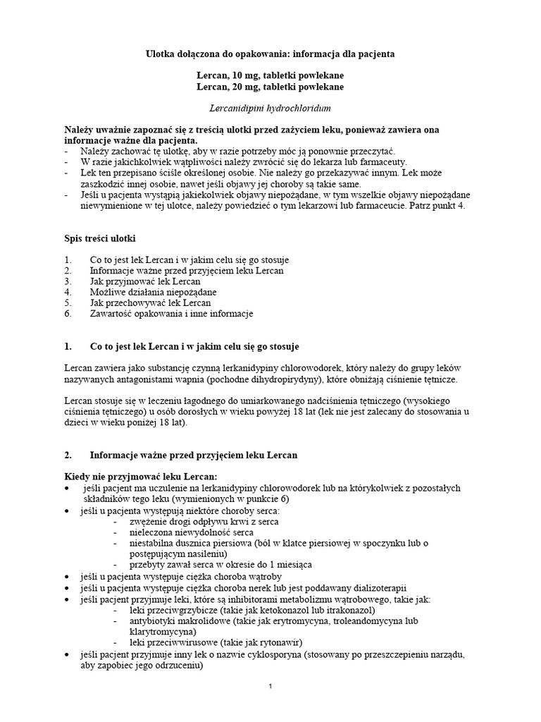 Lercan_10mg_tabl_pl2025 | PDF