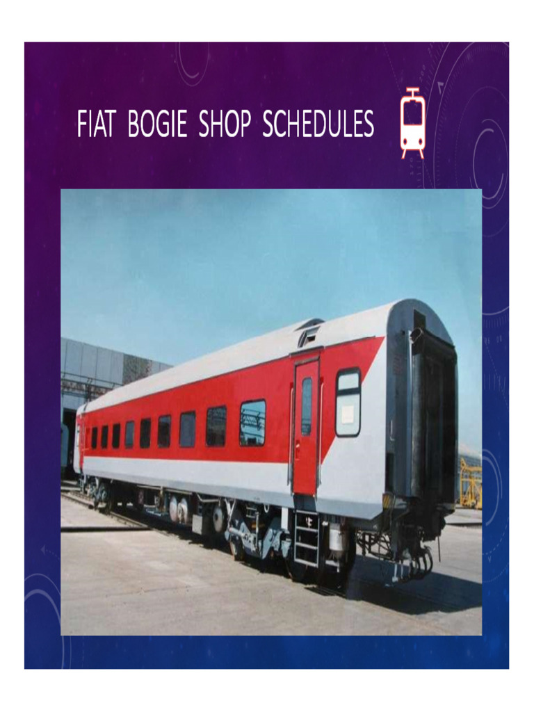 FIAT Bogie Maintenance and Schedules | PDF | Brake | Manufactured Goods