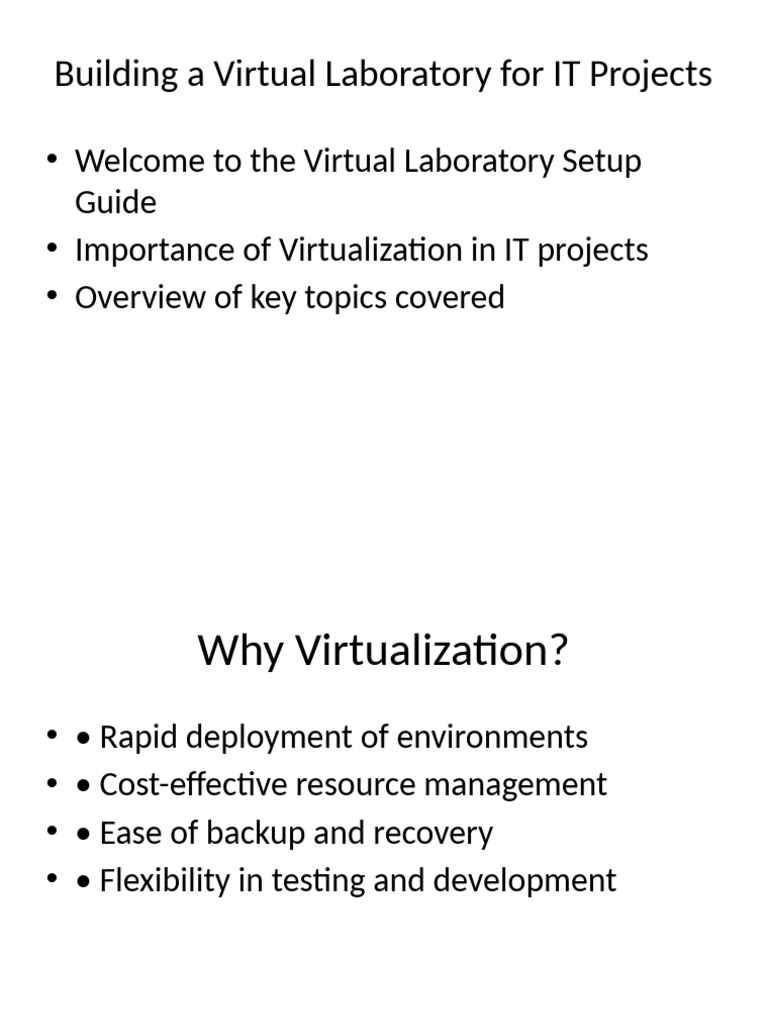 Lecture 4 - Virtual - Laboratory - Setup | PDF | Virtual Machine ...