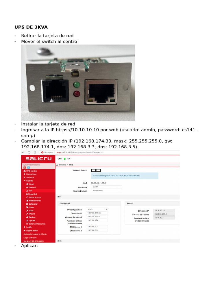 Configurar UPS | PDF