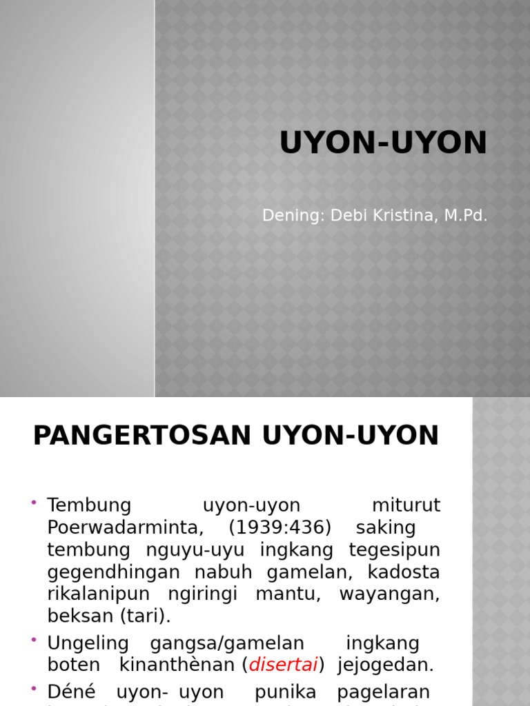 Uyon Uyon | PDF