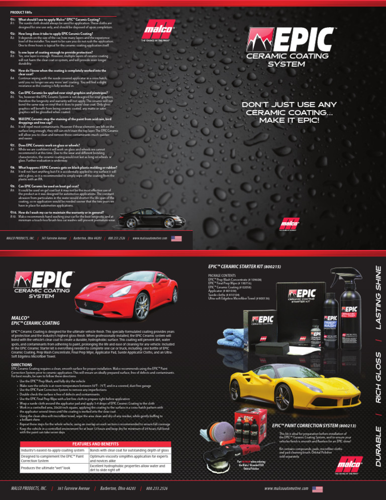 EPIC Ceramic 4 Page Brochure - Printable | PDF | Secondary Sector Of ...