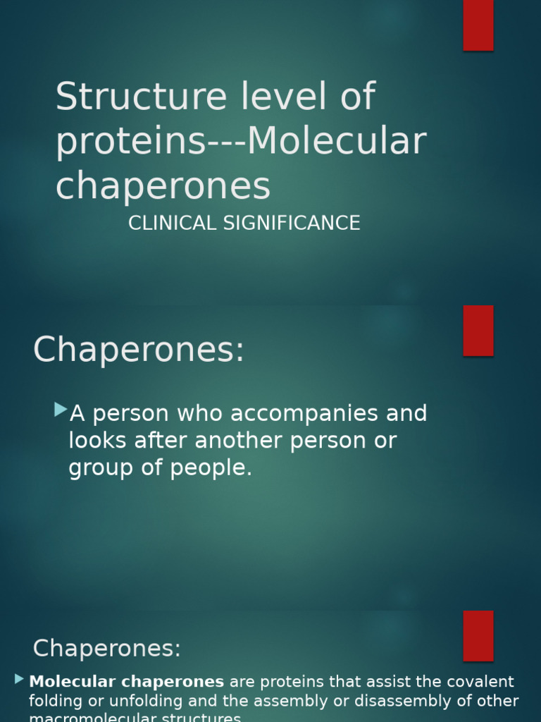Structure Level of Proteins and Clinical Significance | PDF | Chaperone ...