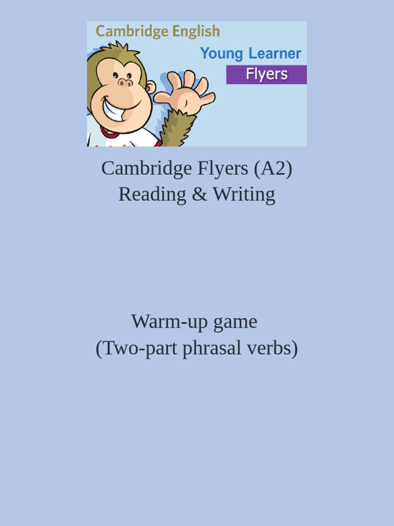 Cambridge Flyers Reading & Writing Guide | PDF | Word | Adjective
