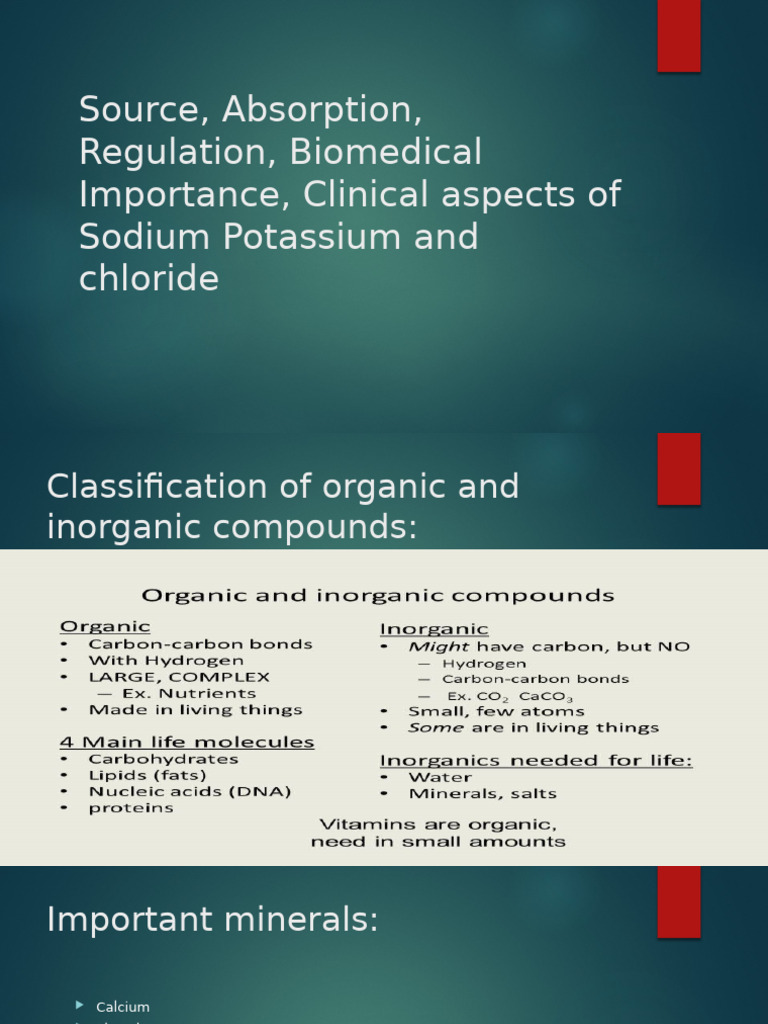 Sodium, Potassium, Chloride: Clinical Insights | PDF | Sodium ...