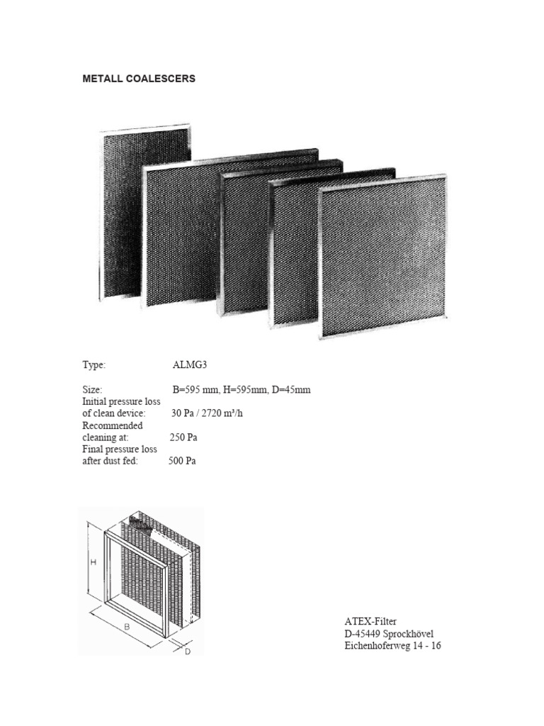 2 Coalescer Air Filter | PDF