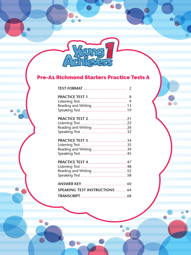 Pre-A1 Starters Practice Tests Guide | PDF