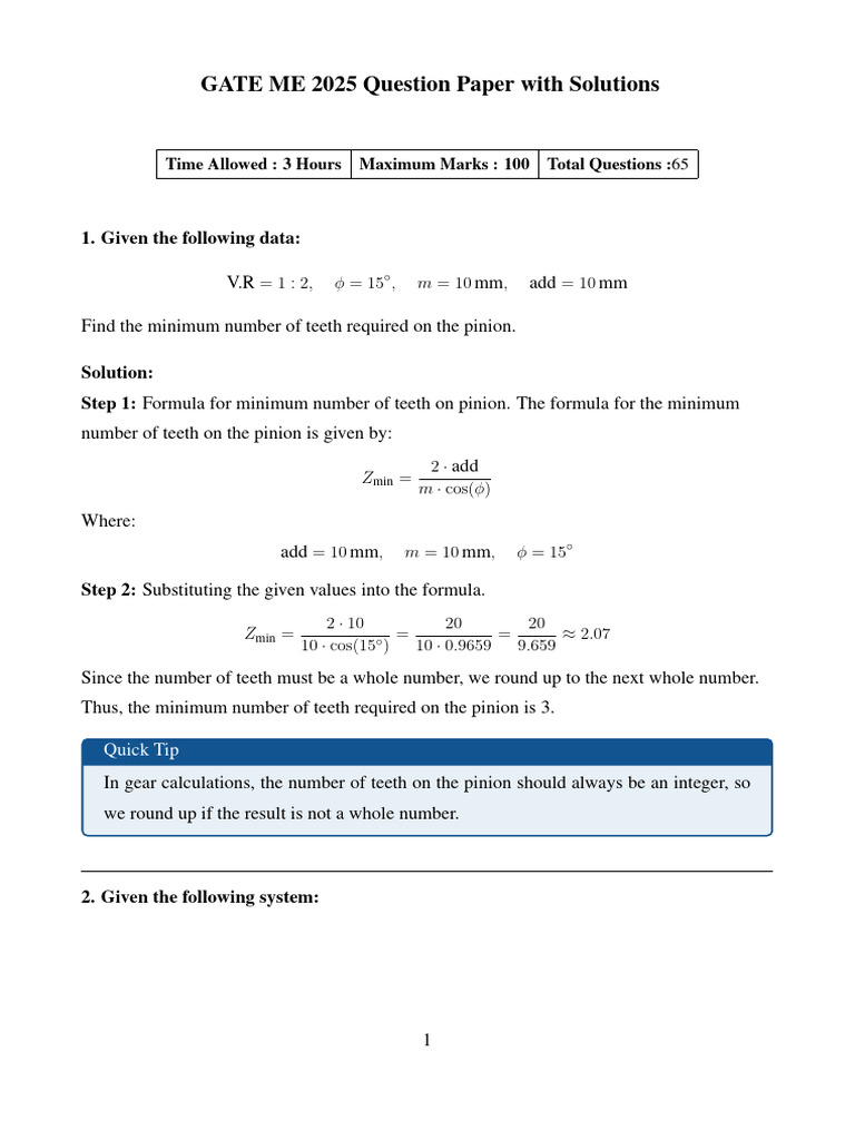 GATE ME 2025 Solutions and Analysis | PDF | Fluid Dynamics | Entropy