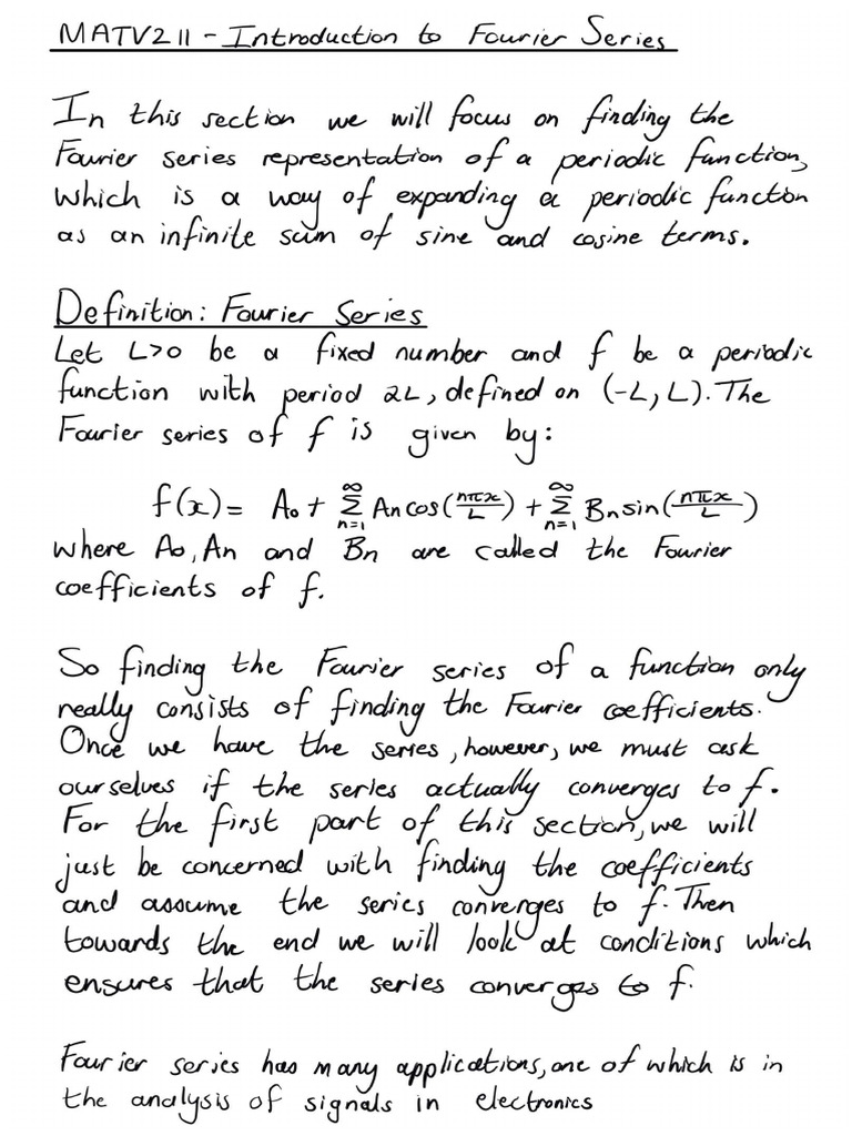 FS3 (Lecture) - Introduction To Fourier Series | PDF
