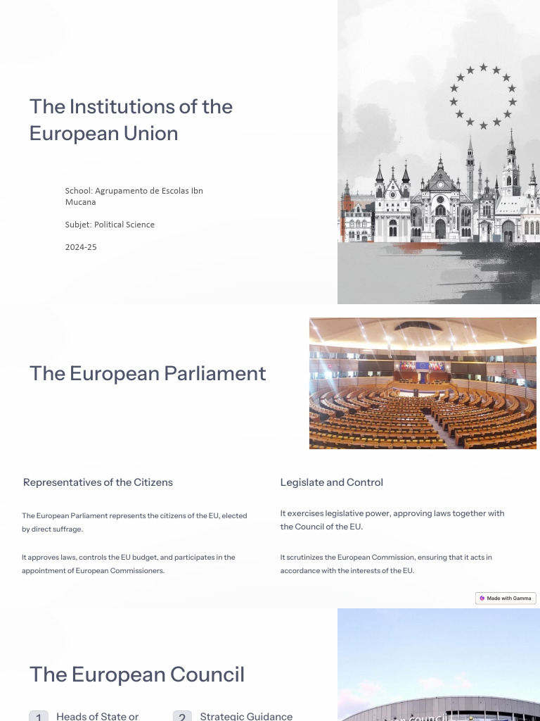 Key Institutions of the European Union | PDF | European Union | Euro