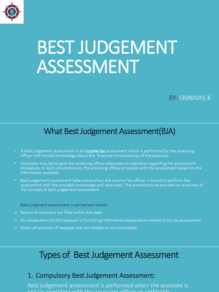 Best Judgement Assessment in Taxation | PDF | Judgment (Law) | Taxes