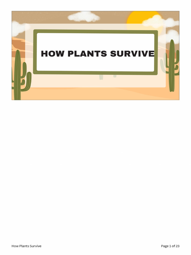 How-Plants-Survive - 20241129 054703 0000 | PDF