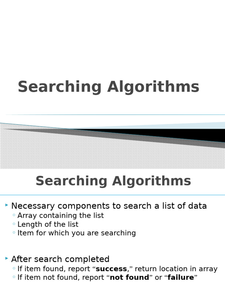 Lecture 9 Searching | PDF | Computer Science | Computer Programming