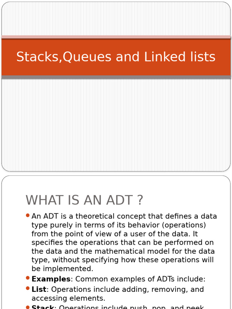 Lecture 10-Stacks and Queues | PDF | Queue (Abstract Data Type) | Data ...