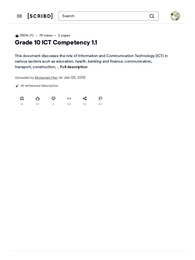 Grade 10 ICT Competency 1.1 - PDF - Social Science | PDF | Scribd | Computing