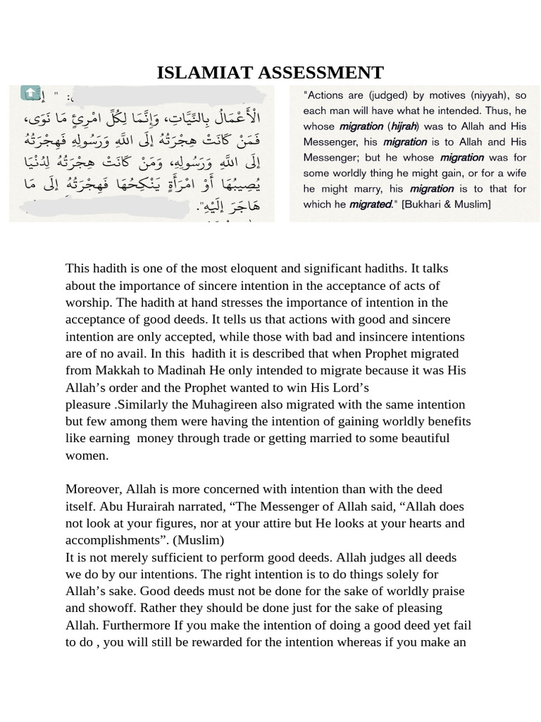 ASSESSMENT - 4 (Intention) | PDF