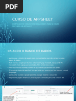 Ebook Aprendendo Appsheet | PDF | Aplicativo para celular | Bancos de dados