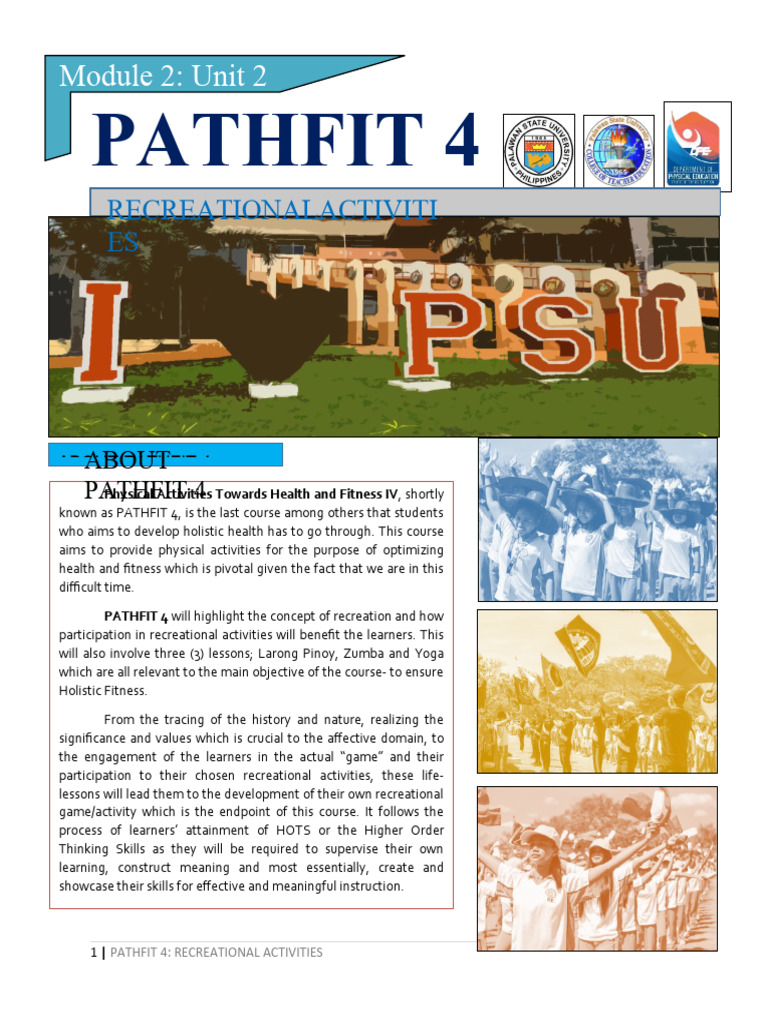 Pathfit 4 Module 2 Unit 2 PDF Free | PDF | Recreation | Physical Fitness