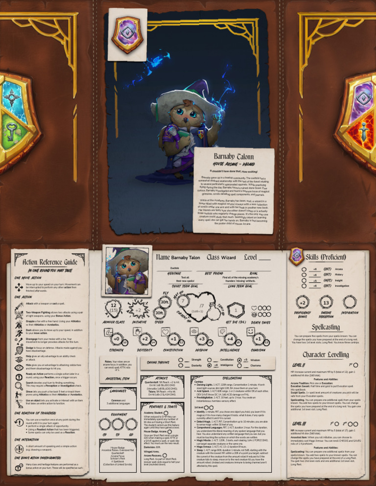 AA1C Character Sheet Wizard | PDF | Tabletop Games
