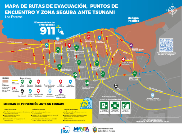 Mapa de Evacuación y Seguridad Tsunami 2024 | PDF | Peligros Naturales ...