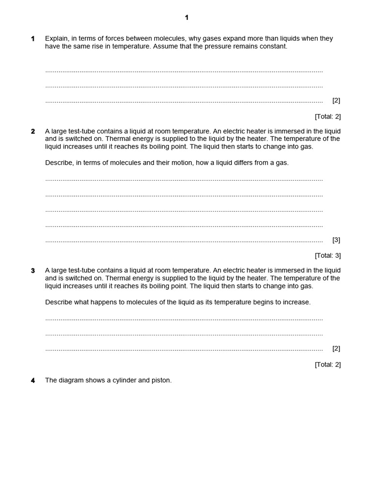 WS IG SEC 2 CH 1 P4 Simple Kinetic Molecular Model of Matter | PDF ...