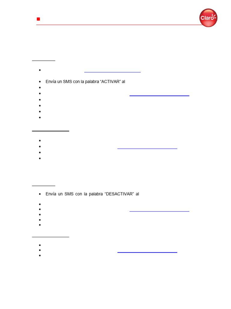 Activar y Desactivar Roaming Claro | PDF