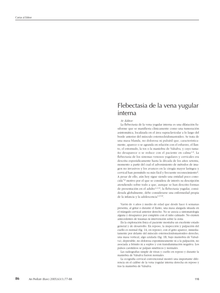 Elastosis perforante y flebectasia yugular | PDF | Vena ...