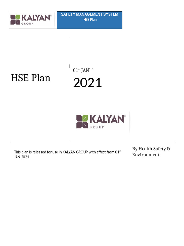 HSE Plan 2021 | PDF | Tire | Electrical Connector
