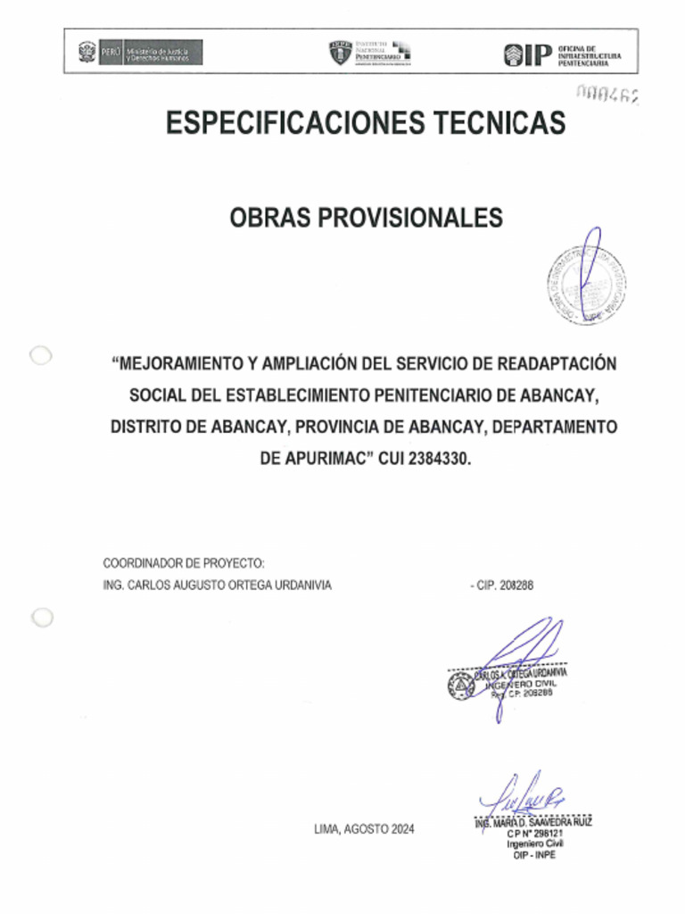 ANEXO 11 - EETT de Obras Preliminares | PDF