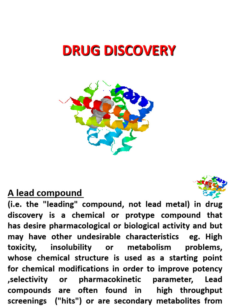 Lead Compounds in Drug Discovery Process | PDF | Drug Discovery | Drug ...