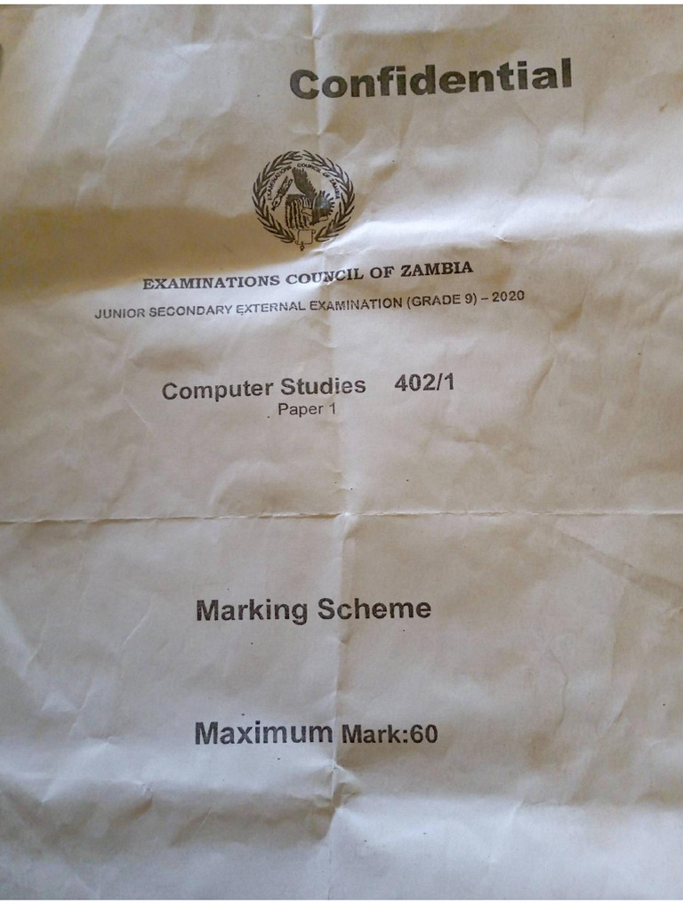 External Computer Marking Key 2020 | PDF