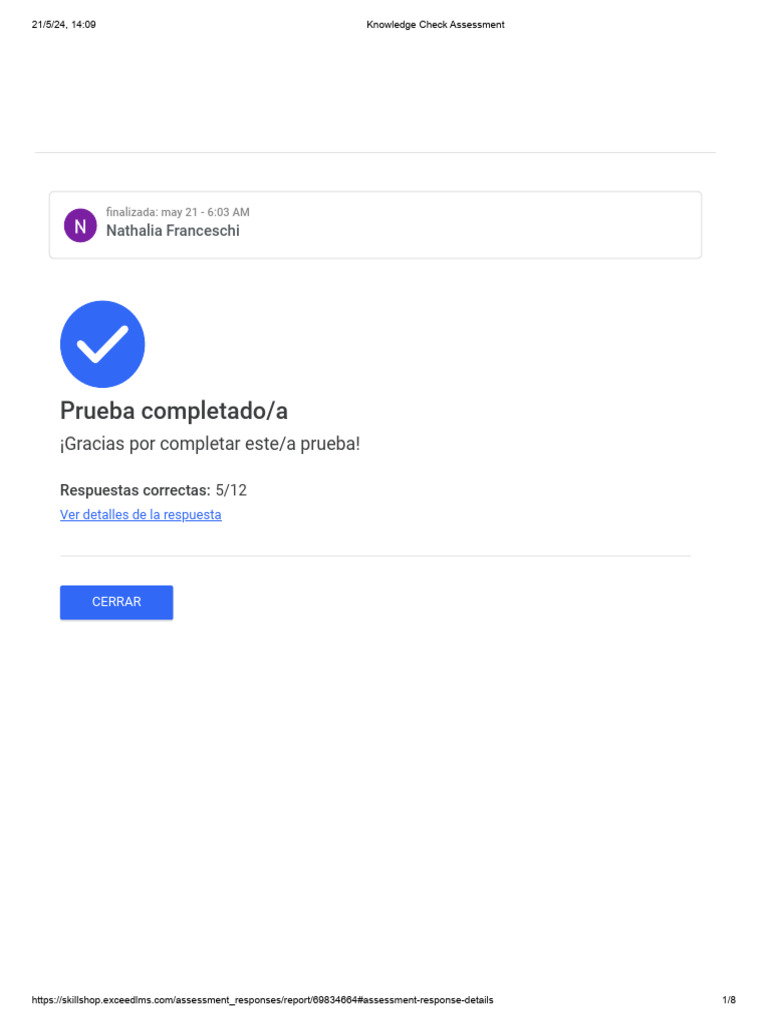 examen Knowledge Check Assessment | PDF | Mobile App