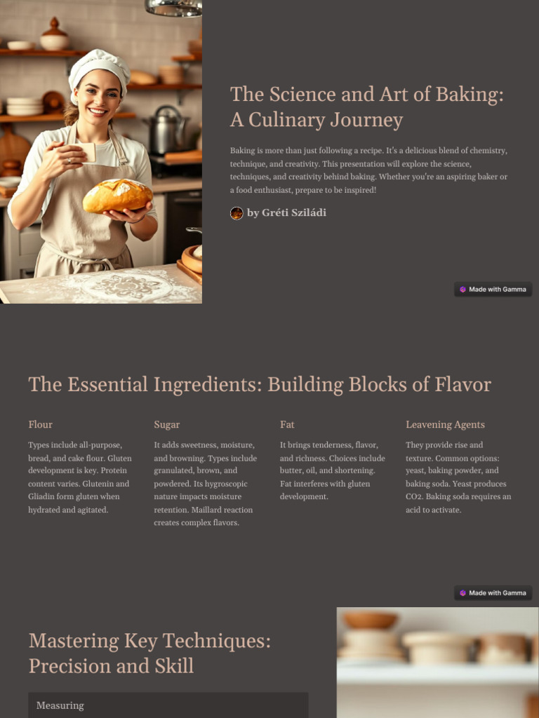 The Science and Art of Baking A Culinary Journey | PDF | Baking | Breads