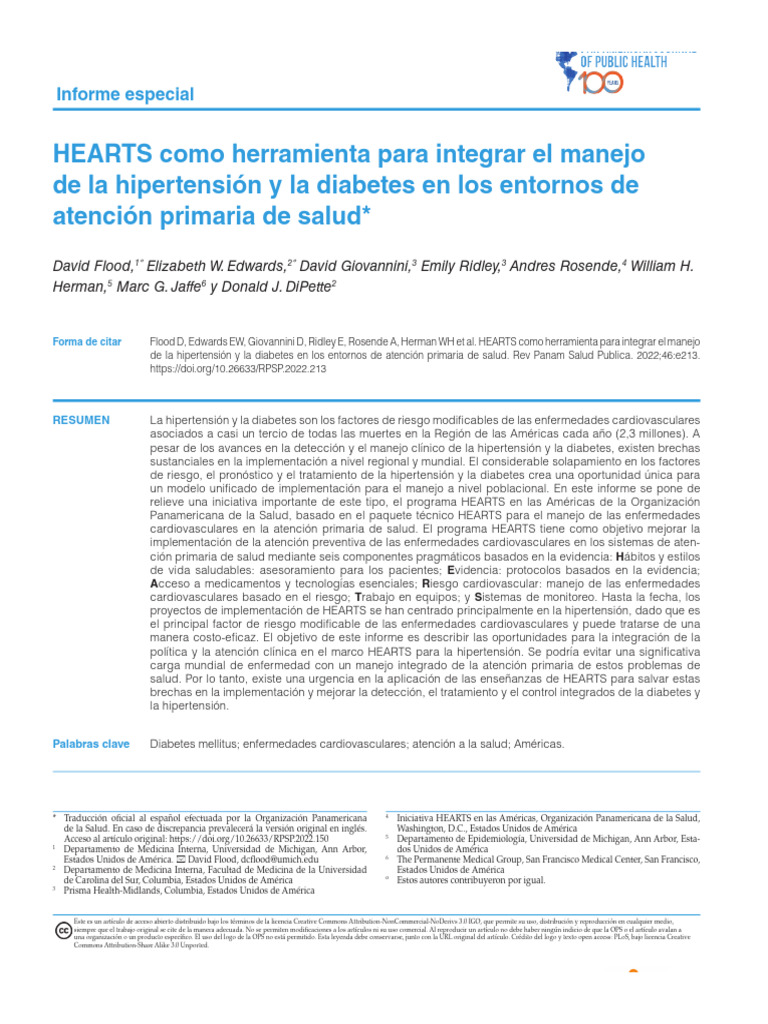 Modelo HEARTS[metodología] | PDF | Hipertensión | Diabetes