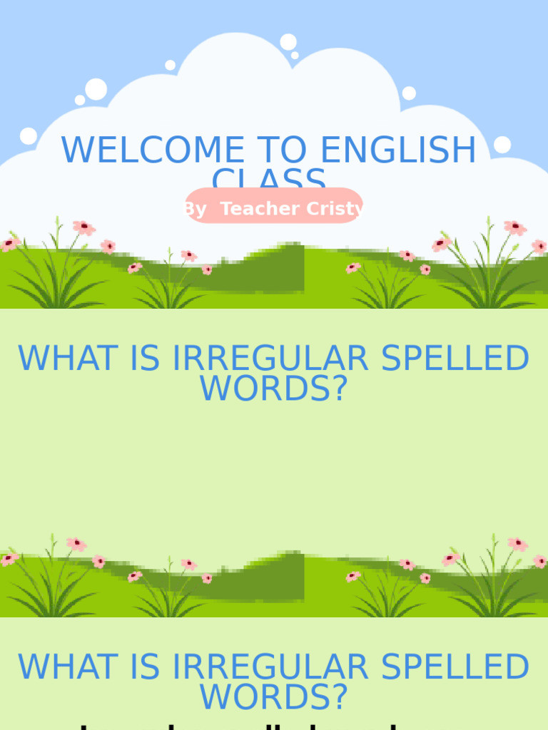 Understanding Irregular Spelling Rules | PDF