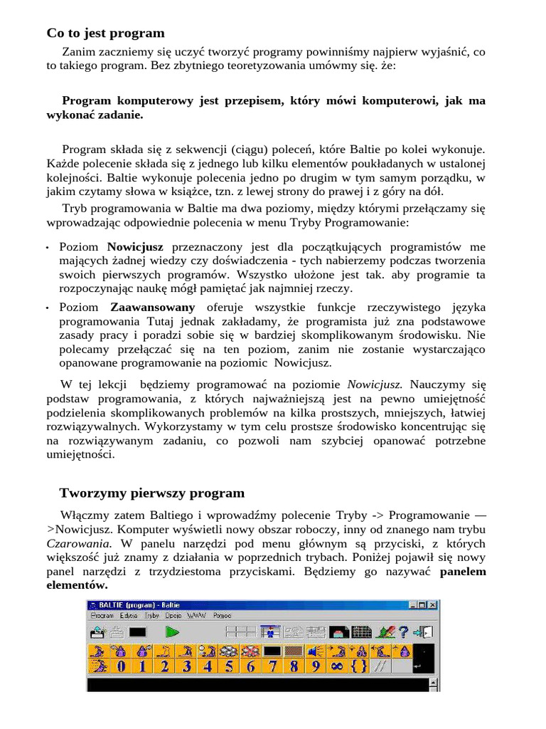Pierwszy Program | PDF