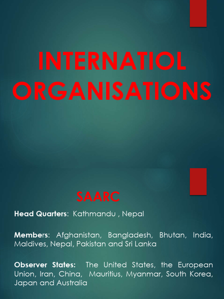 Overview of Major International Organizations | PDF | Commonwealth Of ...