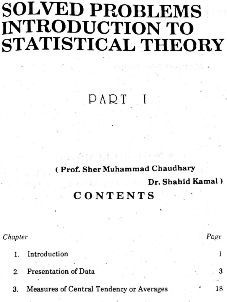 Solution Manual Introduction To Statistical Theory Part I Sher M Pdfdrive | PDF