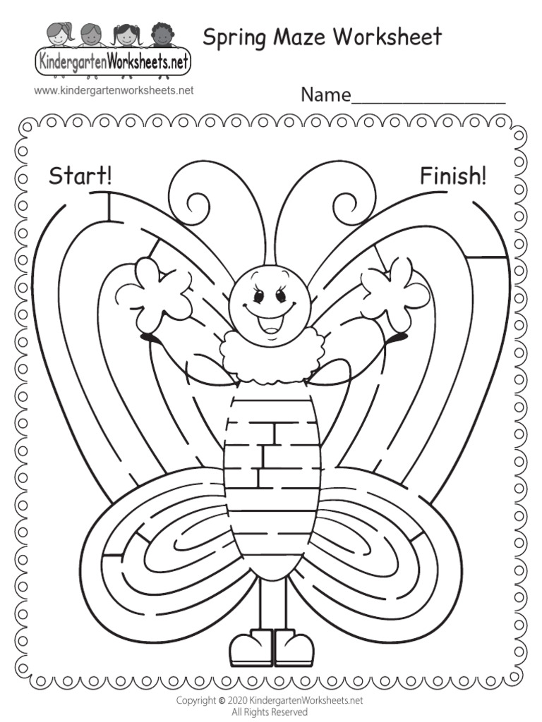 Spring Maze Worksheet | PDF