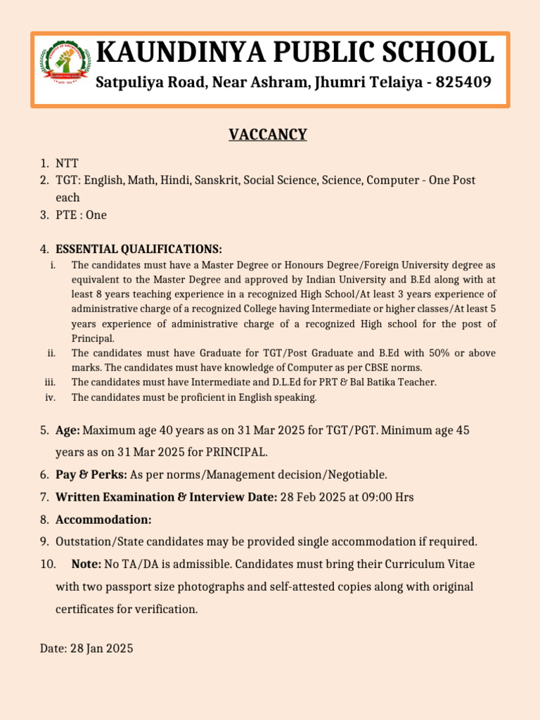 Job Advertisement | PDF