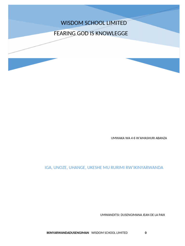 IKINYARWAND1 | PDF | Rwanda | Languages