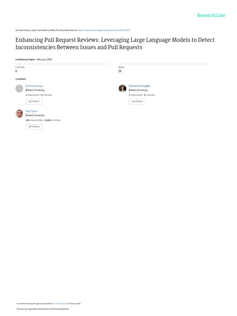 Enhancing Pull Request Reviews Leveraging Large Language Models To ...