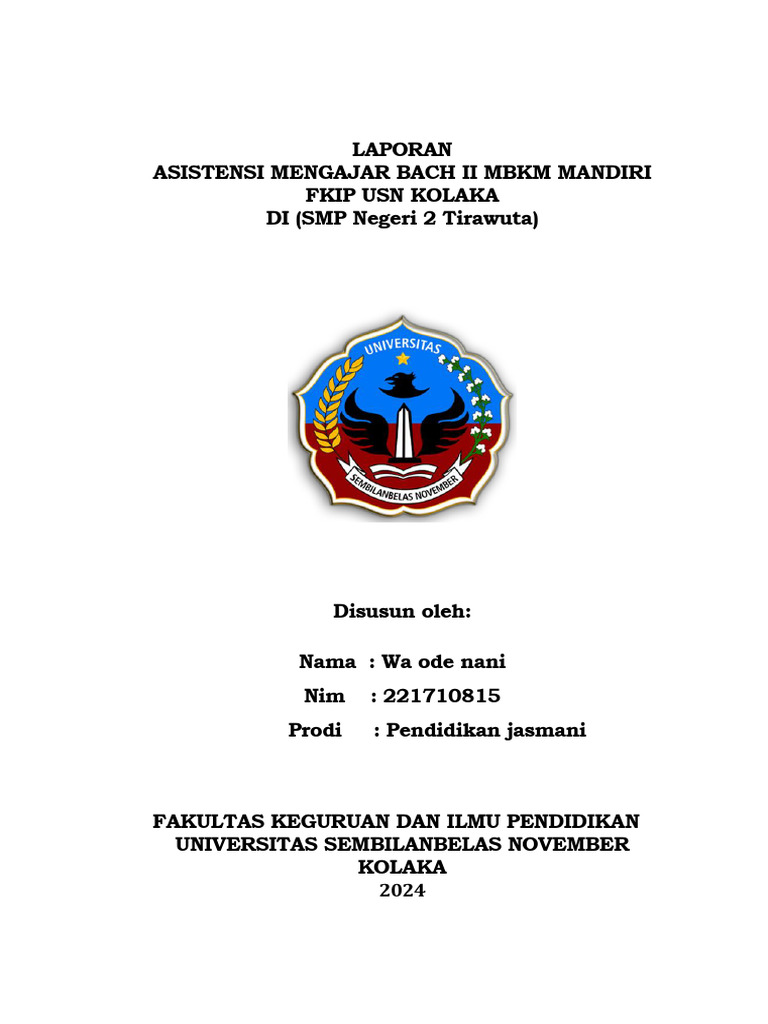 LAPORAN1AKHIR AM Waode Nani 2 LENGKAP | PDF