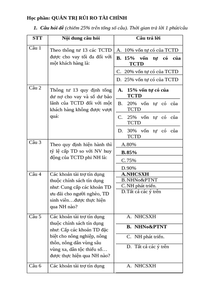 ĐỀ CG QTRRTC | PDF