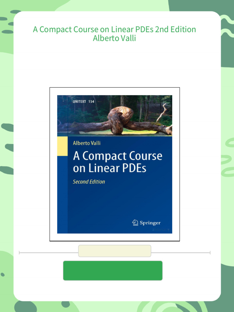 A Compact Course On Linear PDEs 2nd Edition Alberto Valli - Download The Ebook and Explore The ...