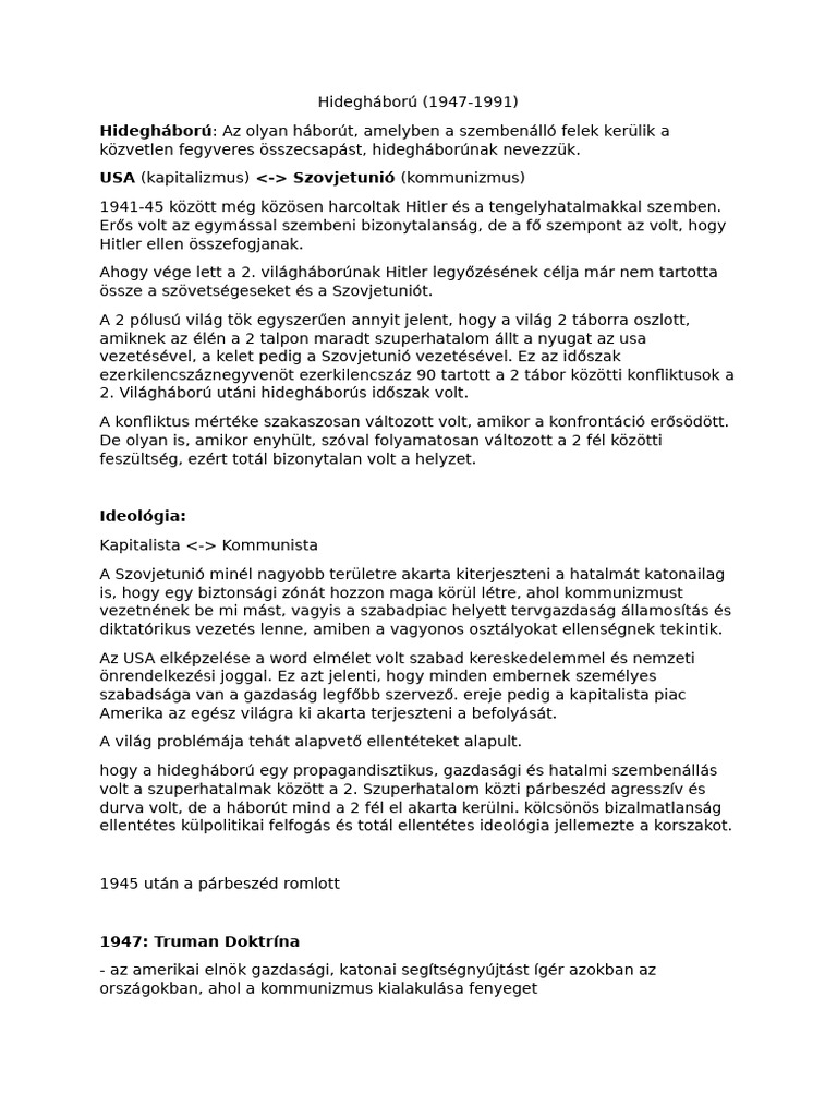 Hidegháború | PDF